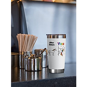 Sister Gifts From Sister, Brother - Birthday Gifts For Sister - Mothers Day Gifts For Sister, Soul Sister, Big Sister, Little Sister, Sister In Law, Sibling, Bestie, BFF, Women - 20 Oz Tumbler