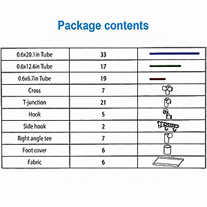 TeqHome Garment Rack, 42'' Freestanding Clothes Rack Shoe Clothing Organizer Shelves, Multifunctional Clothes Wardrobe with 4 Hooks & 2 Hanging Rods, Coated Iron Frame, Easy Assembly, Max Load 350lbs
