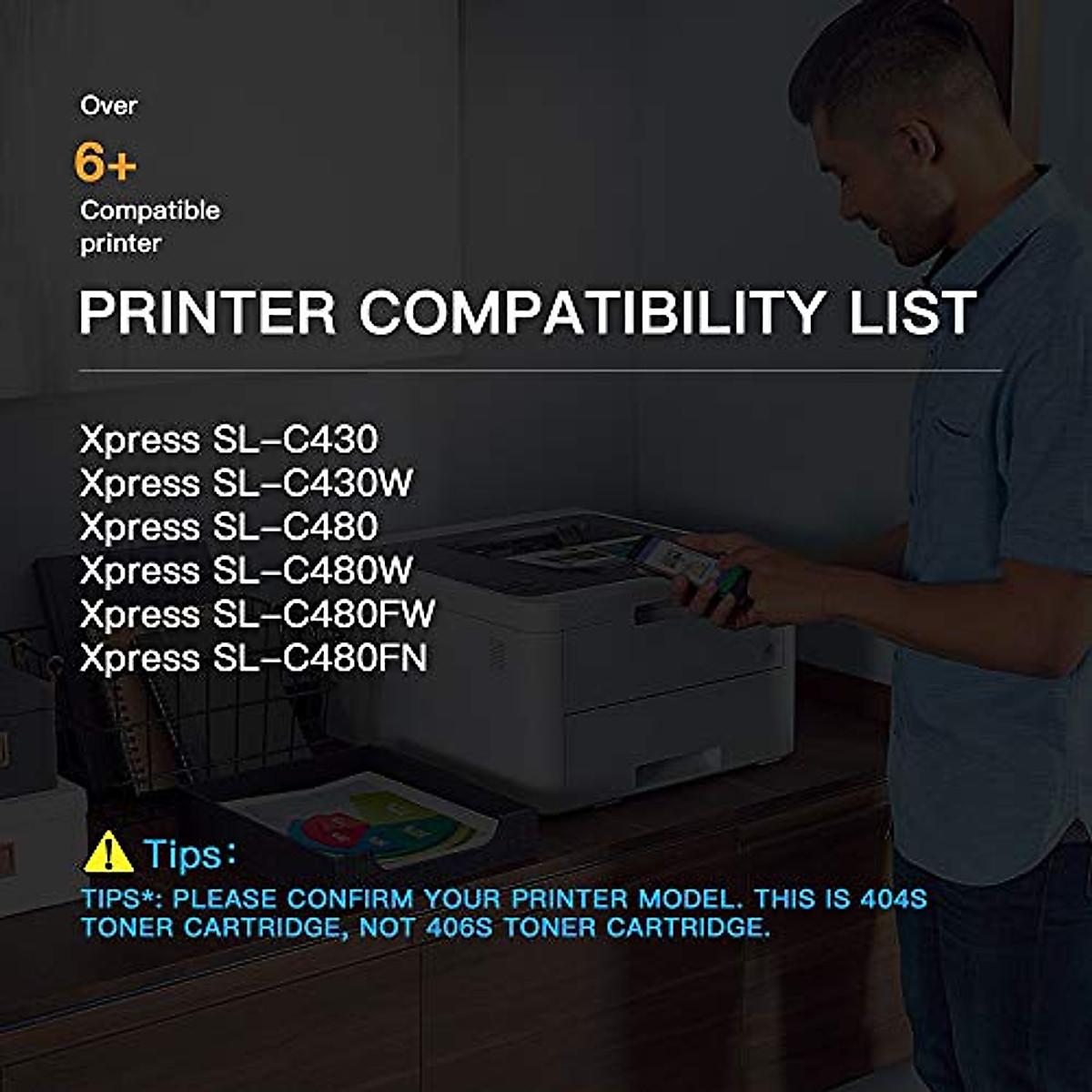 E-Z Ink (TM) Compatible Toner Cartridge Replacement for Samsung CLT-K404S CLT-C404S CLT-M404S CLT-Y404S CLT 404S to use with C480FW C430W SL-C430W SL-C480FW SL-C480FN Printer Tray (4 Pack)