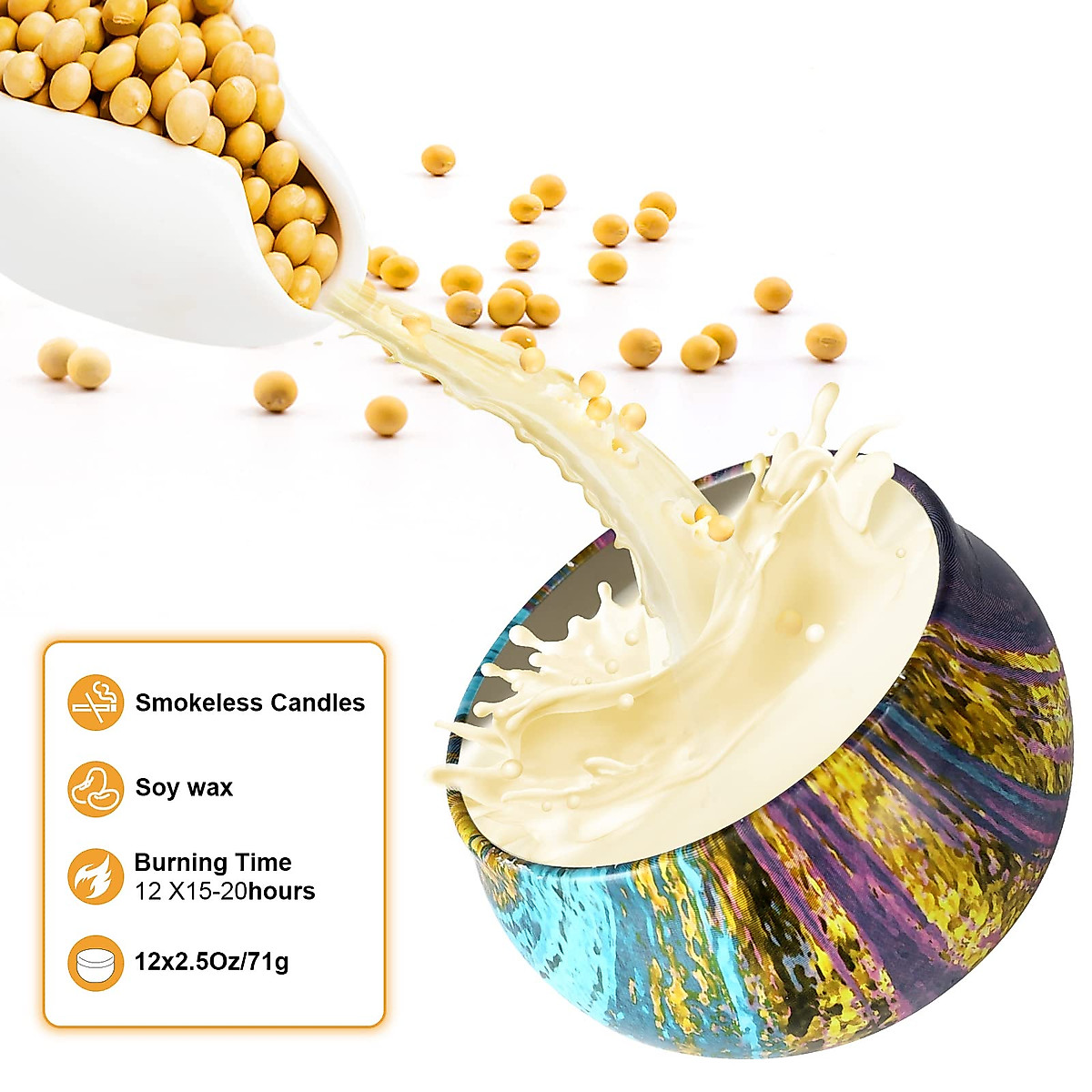 16 Pack Painting Scented Candles Gift Set Strong Fragrance Aromatherapy Candles Natural Soy Wax Candles Gifts for Home Scented Decoration Valentine'sDay Mother'Day,Friend,Wife