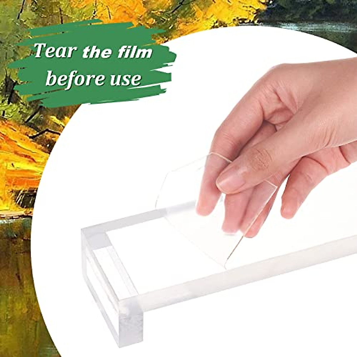 BENECREAT Artist Leaning Bridge Hand Acrylic Wrist Rest for Computer Keyboard, 14inch Transparent Creative Artist Bridge for Painting