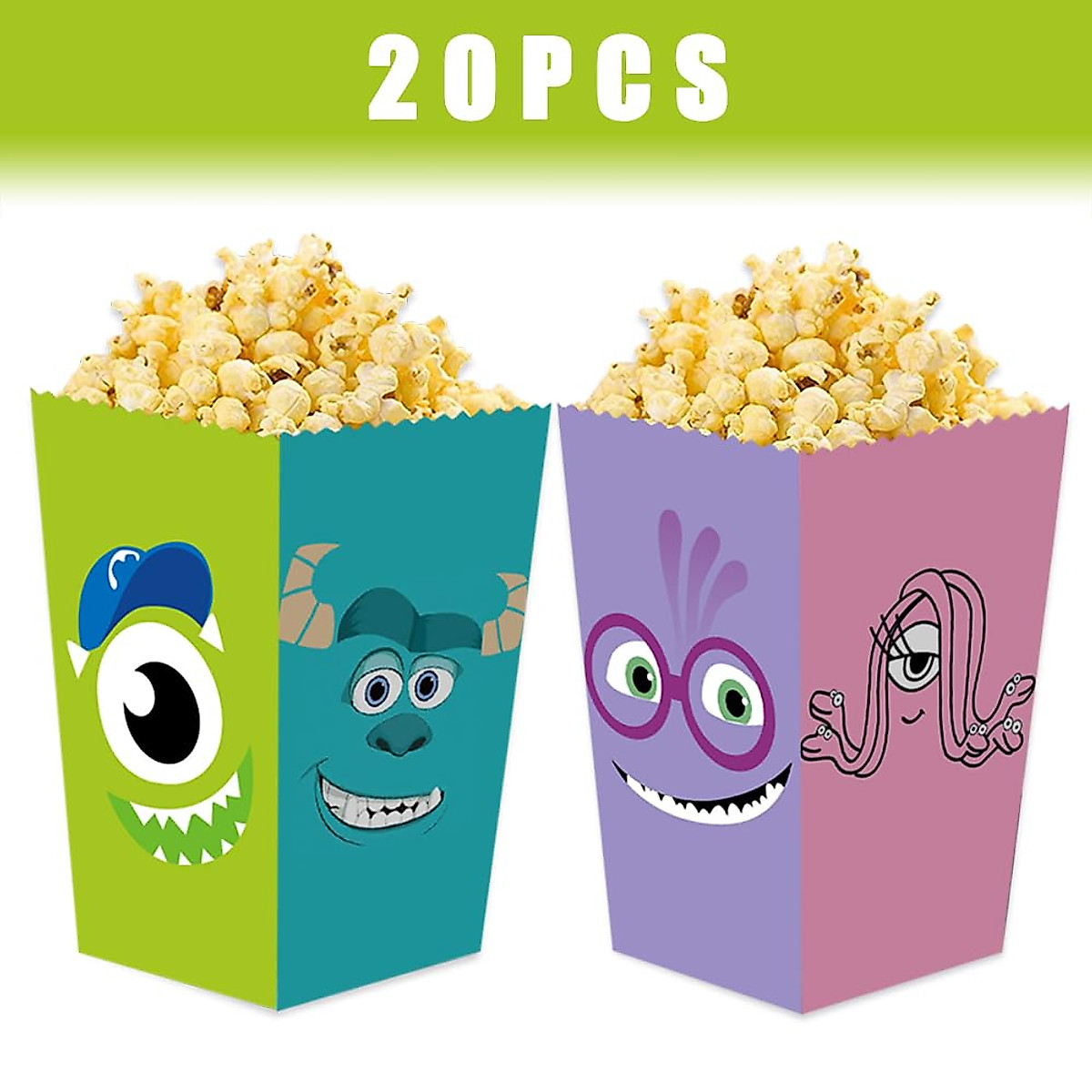 Party Bags Popcorn Boxes, Contains 20 pcs Paper Bags, Theme Birthday Party Decorations