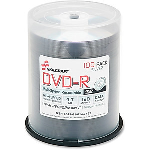 Skilcraft DISC,DVR,RECRDABL,100PK,SR