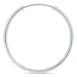 25MM Endless Hoop Earring in 14k White Gold