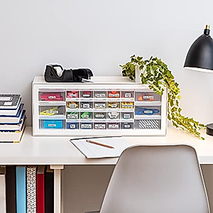 IRIS USA 26 Drawer Sewing and Craft Parts Cabinet, White