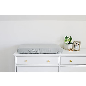 Premium Knit Diaper Changing Pad Cover"Stone" by Copper Pearl