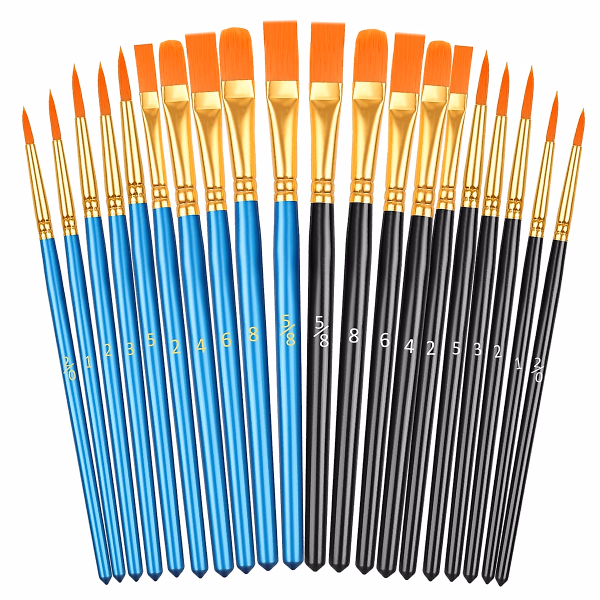 20 Pcs Paint Brushes, Paint Brush Set, Paint Brushes for Acrylic Painting, Watercolor Brushes, Acrylic Paint Brushes for Acrylic Oil Watercolor, Miniature Detailing, and Rock Painting