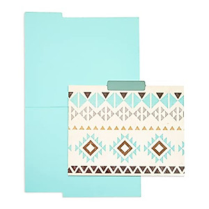 12-Pack Boho-Themed Western Decorative File Folders, Letter Size, 1/3 Cut Tab, Bohemian-Themed