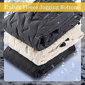 Dododz - Dododz Unisex Fleece Trousers,Unisex Fleece Jogging Bottoms,Men Winter Warm Waterproof Lightweight Sweatpants (Black-Jogging,XXL)