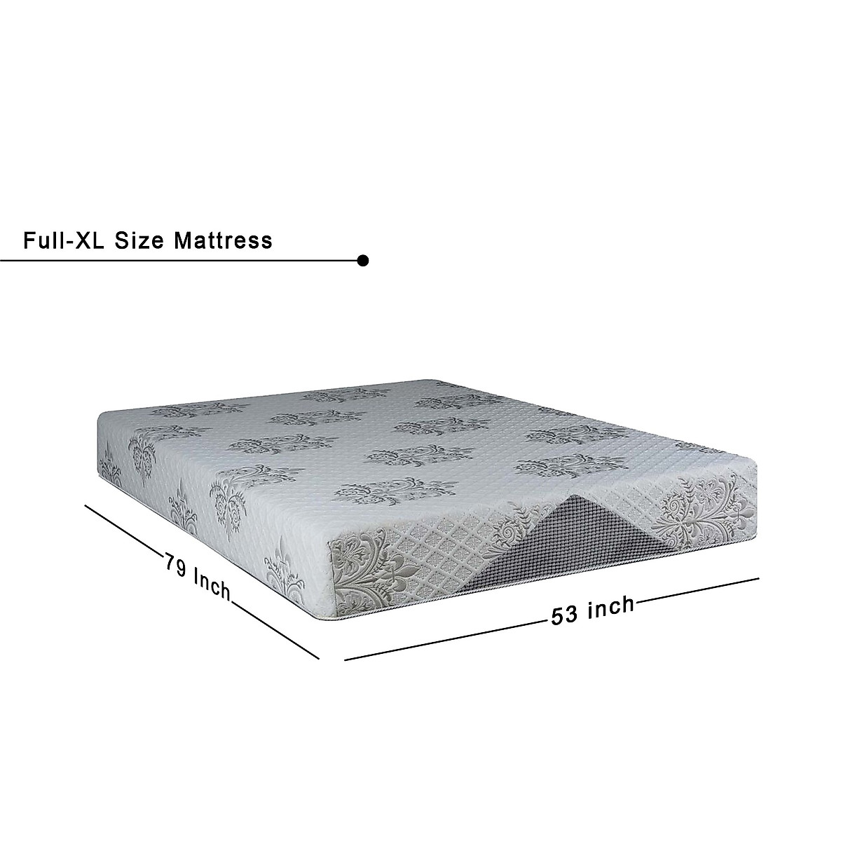 Greaton 10" Plush Memory Foam Mattress with 8-Inch Split Box Spring, Gel Bed Mattresses for Ultimate Comfort, Help Maintain Sleeping Position and Posture, Complete Body Support at Every Side, Full XL