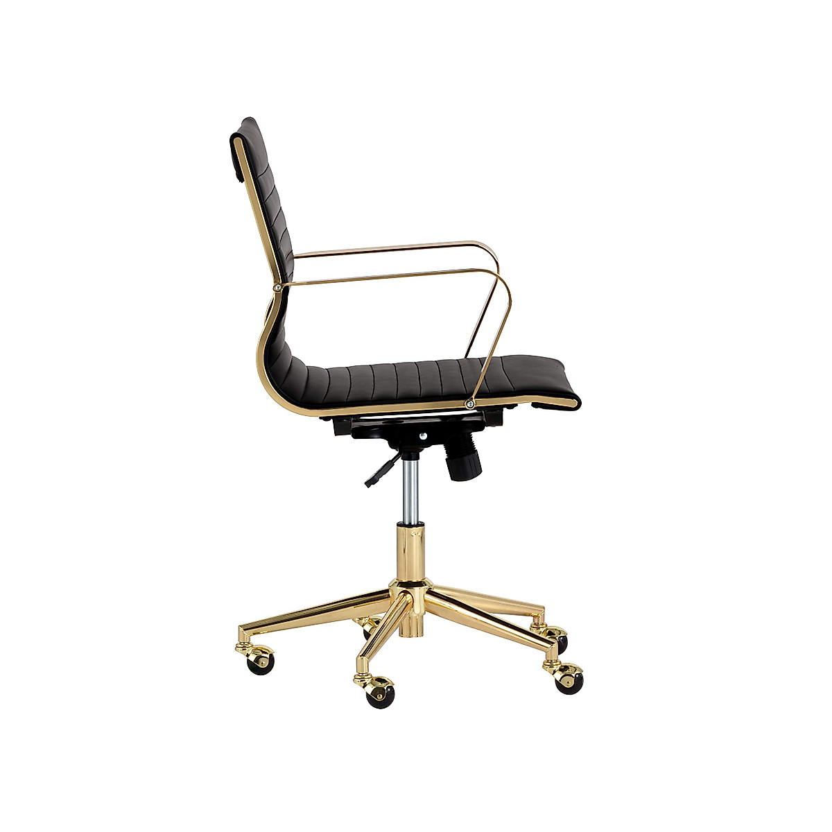 Sunpan 104047 Jessica Office Chair - Gold - Black