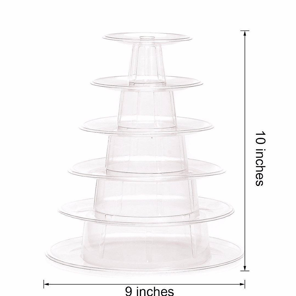Candora 6 Tiers Round Macaron Tower Cake Stand dessert Display Rack for Wedding Birthday
