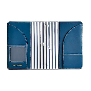 luckystore – Multifunctional Traveler’s Notebook Journal Writing Diary Planner Cover – Kraft Notebooks Included, Ring Binder Options Available (Travelers Notebook Pocket/Pebble Blue)