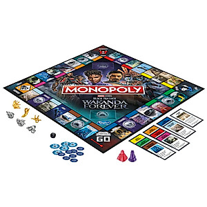 Hasbro Gaming Monopoly: Marvel Studios' Black Panther: Wakanda Forever Edition Board Game for Families and Kids Ages 8+, Game for 2-6 Players