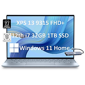 Dell XPS 13 Thin & Light Business Laptop (13.4" FHD+, Intel 10-Core i7-1250U, 32GB DDR5 RAM, 1TB SSD), Long Battery Life, Thunderbolt 4, Webcam, Backlit, Fingerprint, Wi-Fi 6E, IST HUB, Win 11 Home