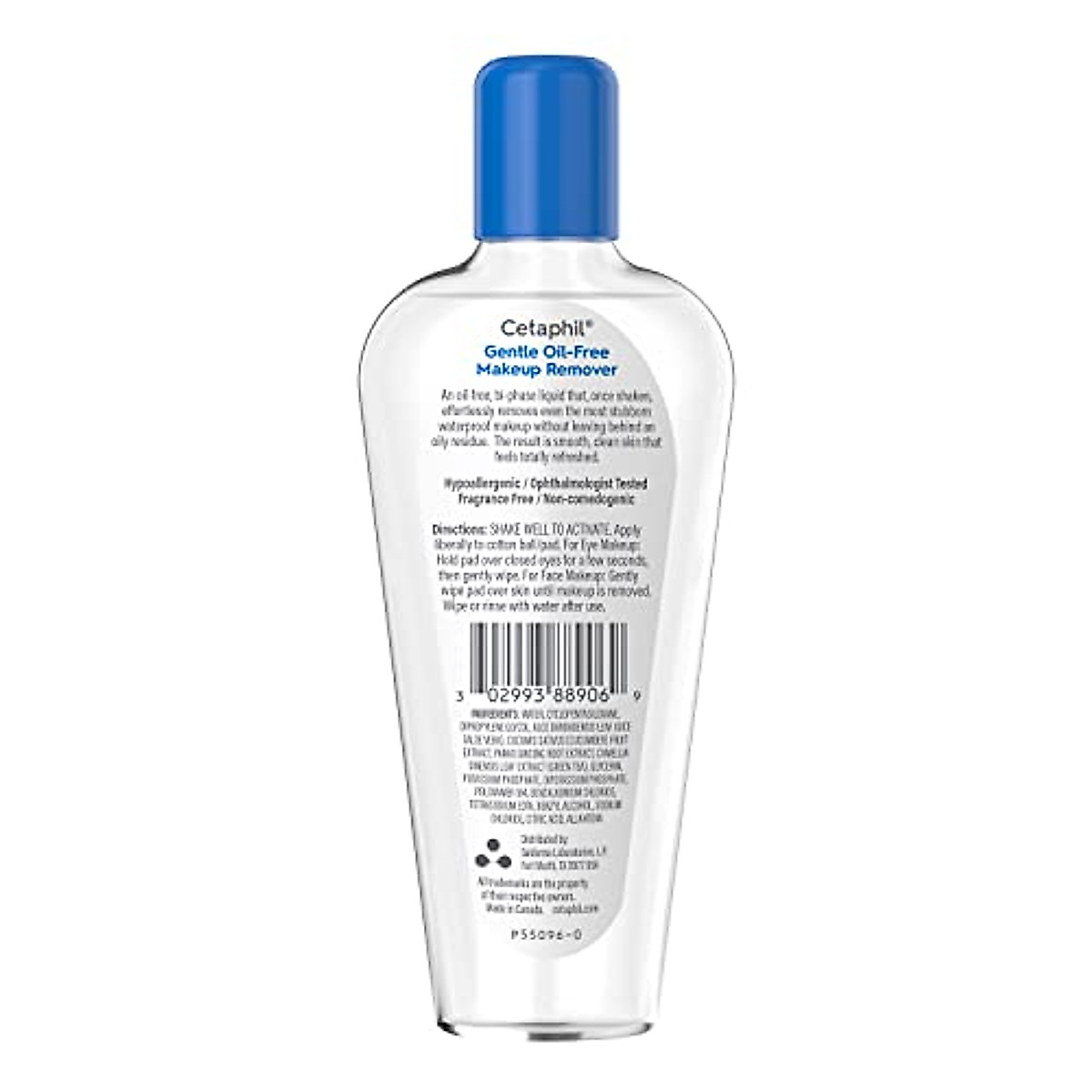 Cetaphil Gentle Waterproof Makeup Remover, Oil-Free Formula Suitable for Sensitive Skin, 6.0 Fluid Ounce