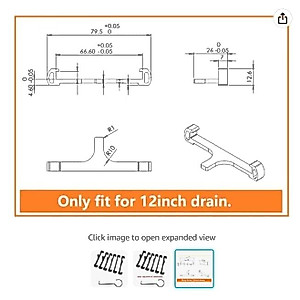 Neodrain 7020 Clip, Tile Tray Supporter, Grey Plastic Clips ONLY for NEODRAIN 18.24.28.32.36.48.60.72 inch Tile-Insert Shower Drain,with Lifting Hook -6 PCS
