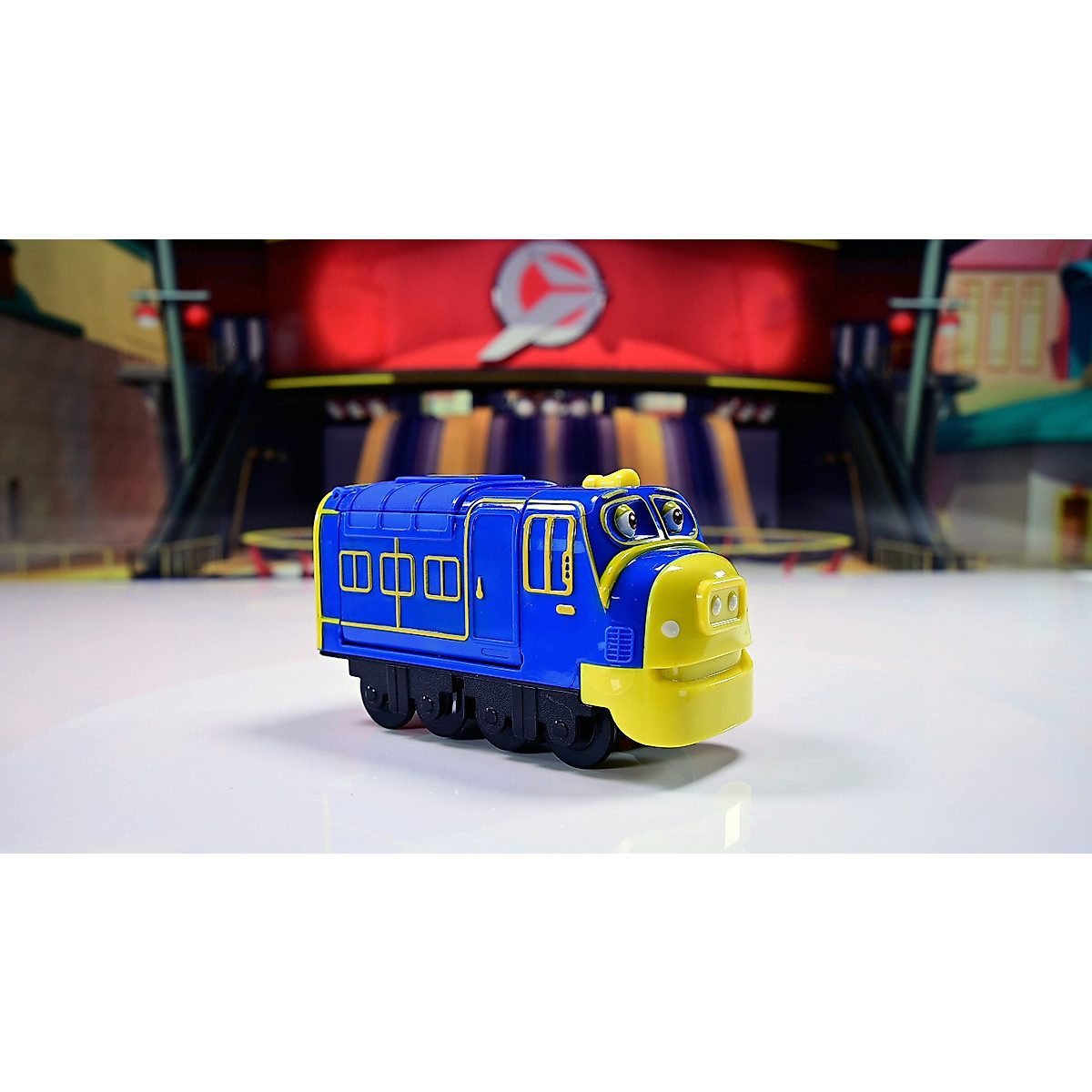 Chuggington - Pop and Transform Chuggers – Brewster - 5" Transforming Train Toy - Free-Rolling Wheels - Birthday Gift for Preschool Kids Age 3 and Up - Fun for 3 4 5 Year Old Boys and Girls