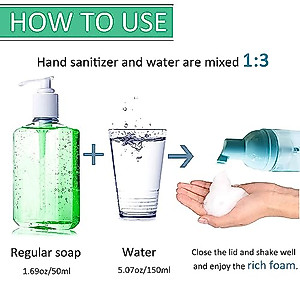 LXIANGN 4Pcs Foaming Dispenser Bottle Travel Refillable Lash Shampoo Bottles Empty Spray Containers Cosmetics Cleaning Foam Pump Bottle, 60 ml/2 oz(Green)