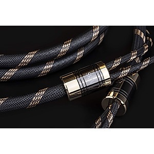 SKW Upgrad Audiophiles Audio Cable 2RCA Male to 2RCA Male HiFi System Converter Adapter with Diameter 12.8mm Black 4.9ft (1.5M)