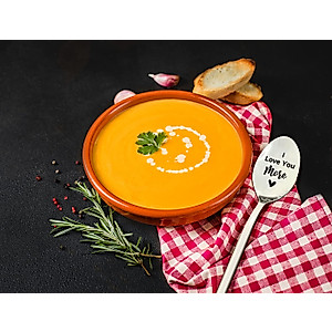 HSSPIRITZ I Love You More Funny Engraved Stainless Steel Spoon,Best Women Men coffee Tea Spoon Gift,Valentines Christmas Birthday Father's Day Spoon Gift for Couple Boyfriend Girlfriend Husband Wife