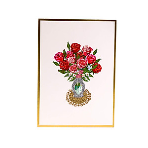 TRUANCE Pop Up Card, Greeting Card, Rose Bouquet Flowers, For Mother's Day, Fathers Days, Anniversary Card, Birthday Card, Love Card, Valentine Cards, Thank You Card, All Occasions