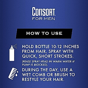 Consort Extra Hold Non-Aero Hair Spray Pump, Unscented, 8 Ounce