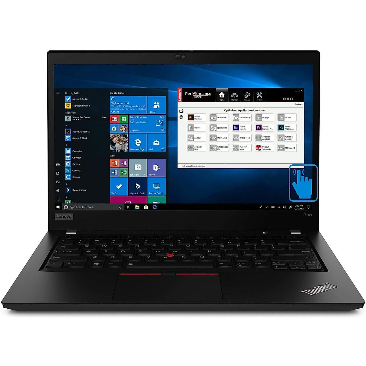 Lenovo ThinkPad P14s Gen 2 Business Laptop 14.0" Touchscreen FHD IPS (Intel i7-1185G7 3.00GHz, 32GB RAM, 1TB PCIe SSD, T500 4GB, Backlit KYB, 2 Thunderbolt 4, WiFi 6, Win 11 Pro) with Dockztorm Hub