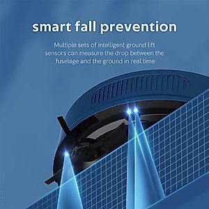 WAGNUS Robot mop Wireless Robotic Robot Vacuum Cleaner Intelligent Robotic Control Smart Home Appliance for Sweeping and Mopping (Color : Blue)