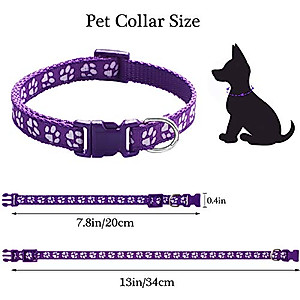 Ameolela Puppy ID Collars Identification Whelping Soft Nylon Adjustable Breakaway Safety Litter Collars for Newborn Pets and Small Dog 14 pcs/Set