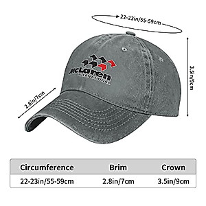 AVOJEE Mclaren-F1-Logo- Cowboy Hat Cowboy Hat Trucker Dad Gift Adjustable Buckle Closure Casquette Unisex Gray