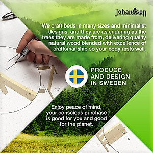 Queen Size Natural Solid Wood Platform Bed Frame Without Headboard — Foundation Bedframe | Easy Assembly Wooden Slats | No Box Spring Needed | Rustic Pine 60 x 80 — Springfield Collection