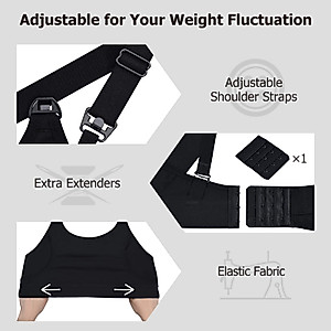 Lupantte Hands Free Pumping Bra, Comfortable Breast Pump Bra with Pads, Adjustable Nursing Bra for Pumping .Suitable for Breast Pumps Like Spectra, Lansinoh, Philips Avent,Medela etc. (Small) Black