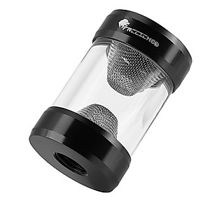 fosa G1/4 Inner Thread Water Cooling System Filter Fine Screen Funnel Shaped Filter for PC Water Cooling, Compatibility Water Cooling Reservoir, Computer Water Cooler Accessories(Black)