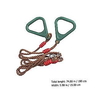 Pull Up Exercise Ring 1pair Ring Swing Tree Swings for Kids Outdoor Indoor Swing for Kids Exercise Handles Rings for Swing Set Kids Gym Rings Fitness Handles for Children Green