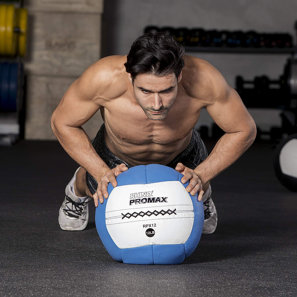 Champion Sports RPX14 Rhino Promax Slam Balls, 14 lb, Soft Shell with Non-Slip Grip, Medicine Wall Exercise Ball for Weightlifting, Plyometrics, Cross Training, & Home Gym Fitness