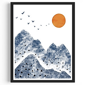 Mountain Art Print Sunrise Print Wilderness Nature Art Print Camping Lover Poster Outdoor Inspiration Print Wildlife Landscape Wall Art Sunset Art Print 8x10 Unframed Artwork