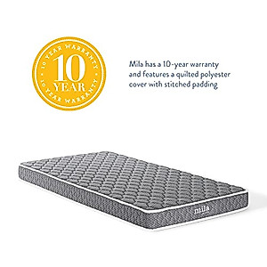 Modway Mila 6” Narrow Twin Mattress - Firm 6 Inch- 10-Year Warranty