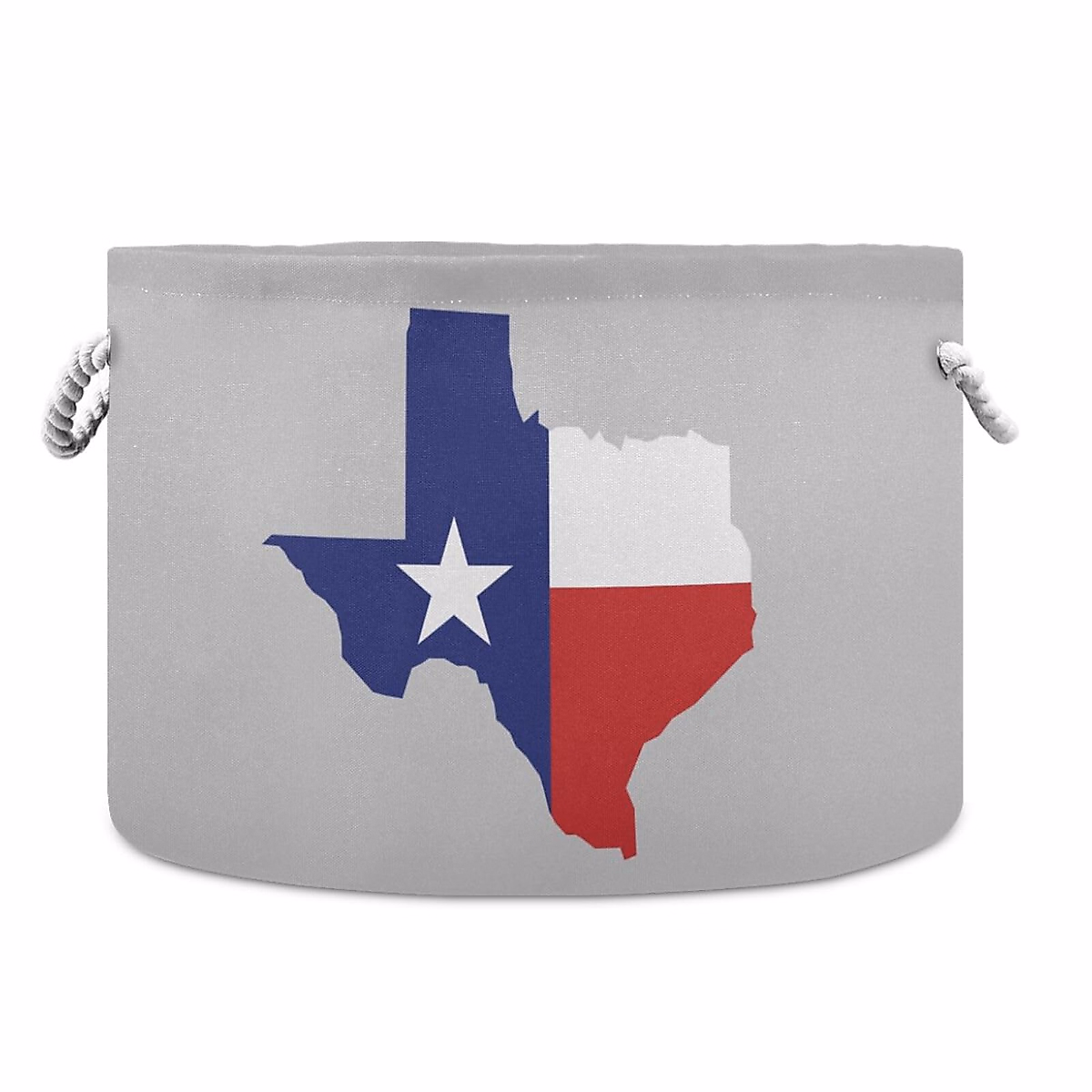 Krafig Texas Map Round Collapsible Storage Basket, Large Toy Storage, Laundry Baskets, Open Home Storage Bins for Toy Organizer, Home Decor, Clothes, Toys