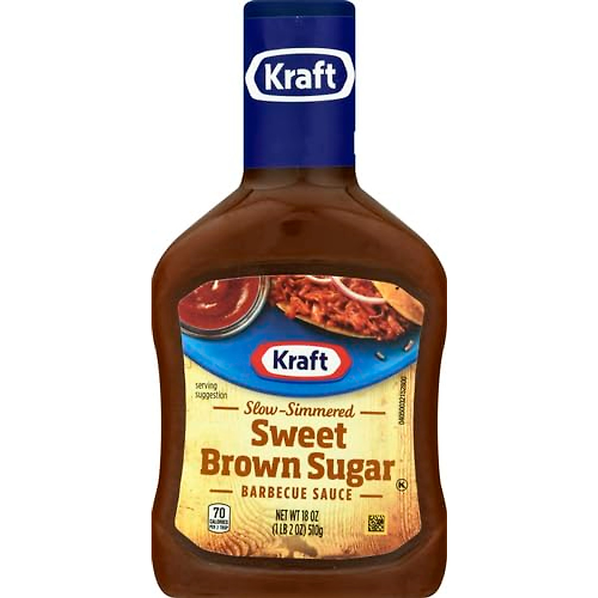 Kraft Sweet Brown Sugar Slow-Simmered Barbecue Sauce, 18 oz Bottle