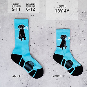 ChalkTalkSPORTS Lacrosse Athletic Mid-Calf Woven Socks | Lacrosse Dog Socks | Adult Size
