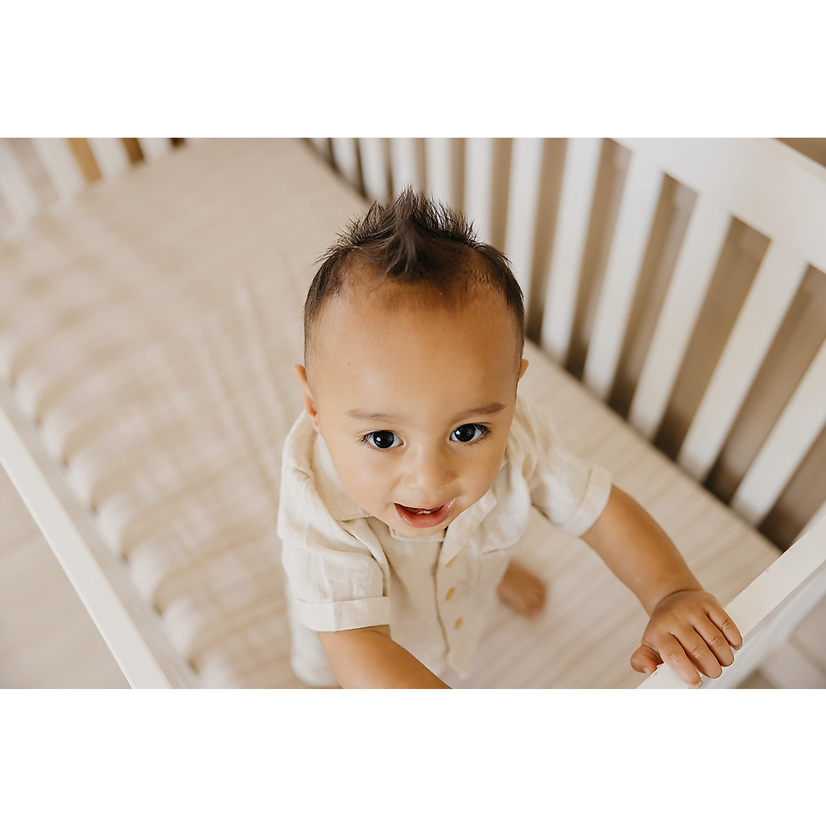 Copper Pearl Premium Knit Baby Crib Sheets for Boys and Girls Breathable and Soft, Fitted Crib Sheets for Standard Baby Mattresses, Crib Sheet for Baby Registry or Shower Gift, Clay