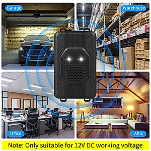 Rodent Deterrent for Cars,2 Pack Car Rodent Repellent Under Hood with Ultrasonic and Strobe Light to Keep Rodents Squirrels Out of Car,Battery Operated Rodent Repellent for Car Engines RV Garage