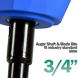 G Wood Chipper Shredder Mulcher Leaf Vacuum Kit & Landworks Earth Auger Power Head Steel 6" Inch x 30" Inch Bit