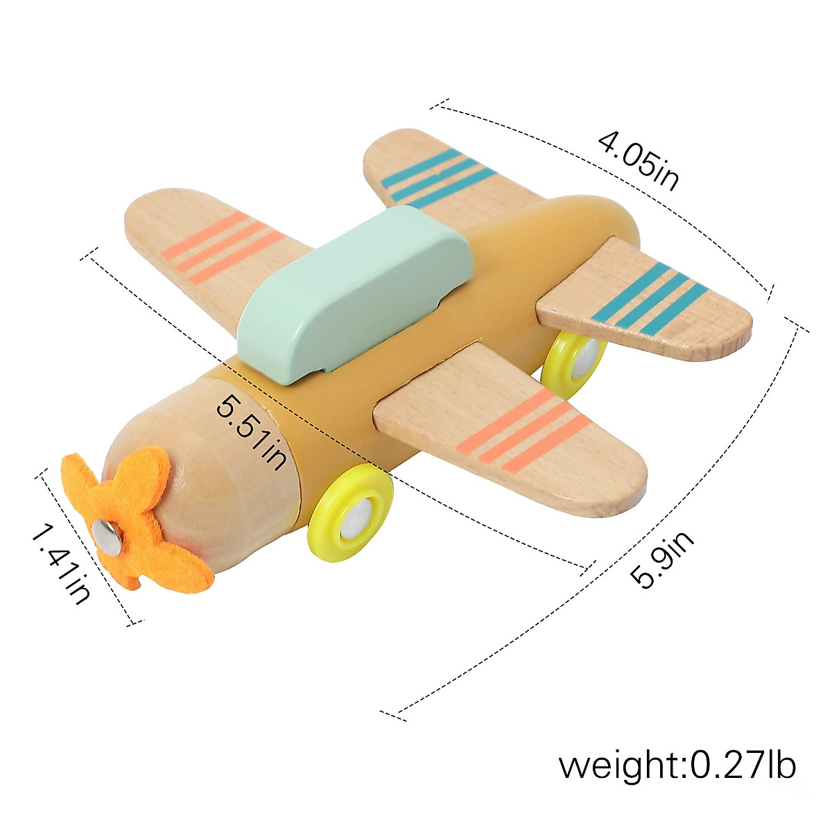 JETM·HH Wooden Airplane Toys - Wooden Airplane Play Set - Air Transport Toy-Montessori Fine Motor Skills Toys for 3+ Year Old Open Ended Play for Toddler, Babies, Boys and Girls