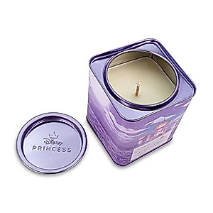 Ukonic Disney Princess Home Collection Jasmine 11-Ounce Scented Tea Tin Candle with Water Lily Aromatic Fragrance | 28-Hour Burn Time | Home Decor Housewarming Essentials, and Collectibles