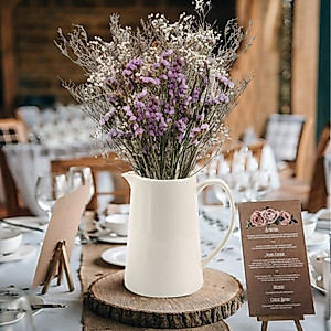 GTIDEA Natrual Dried Flowers Bouquet Dried Babys Breath Flowers with Lavender Dried Floral Arrangements for Farmhouse Wedding Home Table Office Garden Decor (17 Inch)