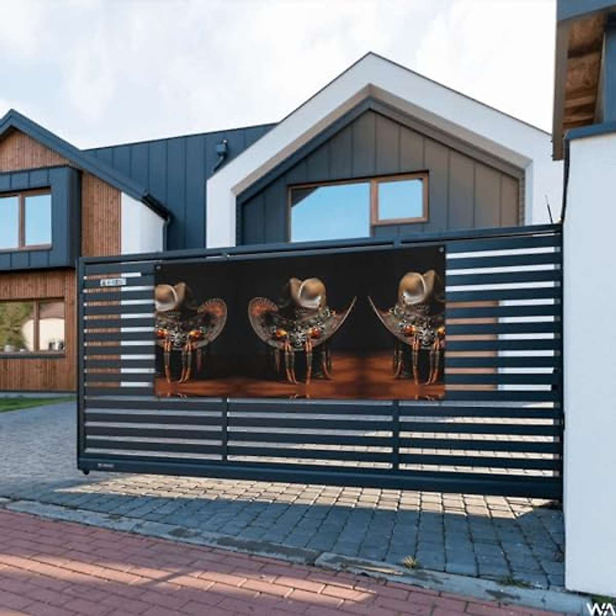 Banners and Signs for Outdoor 35x71 Backdrop for Birthday Party Business Graduation Wedding Event,American West Rodeo Hat