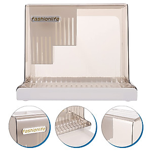 Cabilock Transparent Holder Magnetic Holder Plastic Tray Clear Tray Cutting Board Organizer Utensil Container Universal Block Spoon Holder Cutting Board Holder Stand White