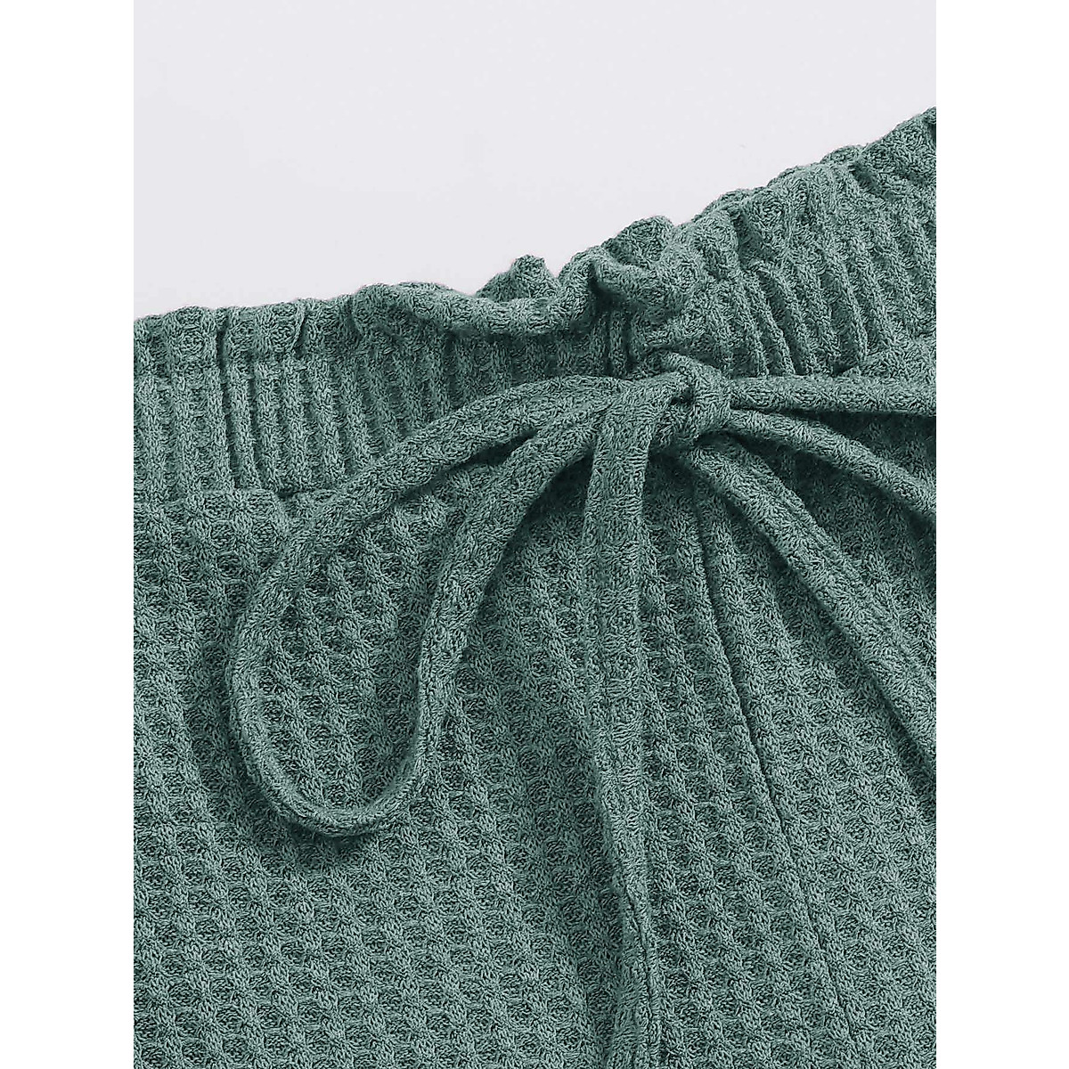 Floerns Women's Knit 2 Piece Lounge Set Shorts and Crop Tank Top Outfit Green XL